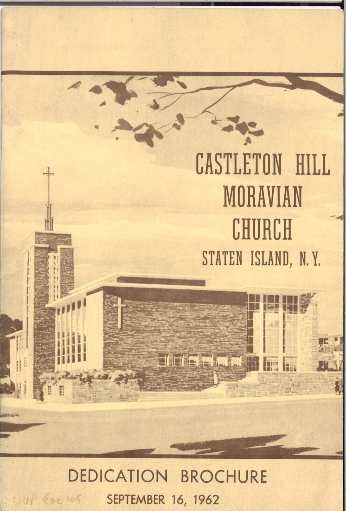 Castleton Hill Moravian Church: Dedication Brochure « Moravian History ...
